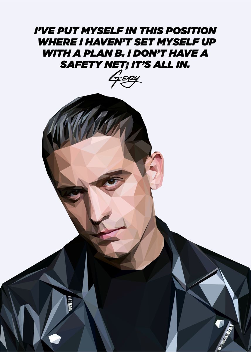 'G Eazy' Poster, picture, metal print, paint by Lowpoly Posters | Displate