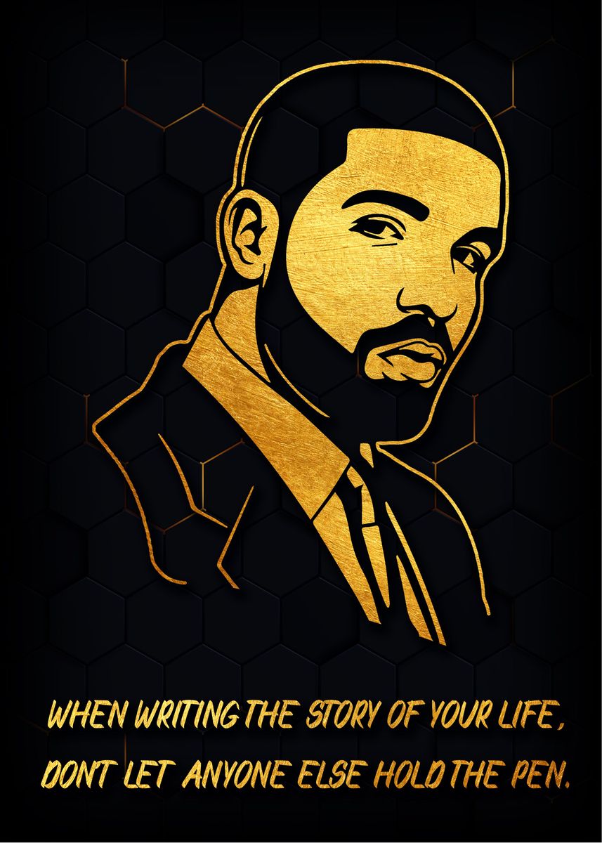 'Framed Drake ' Poster, picture, metal print, paint by Vincent Vorce ...