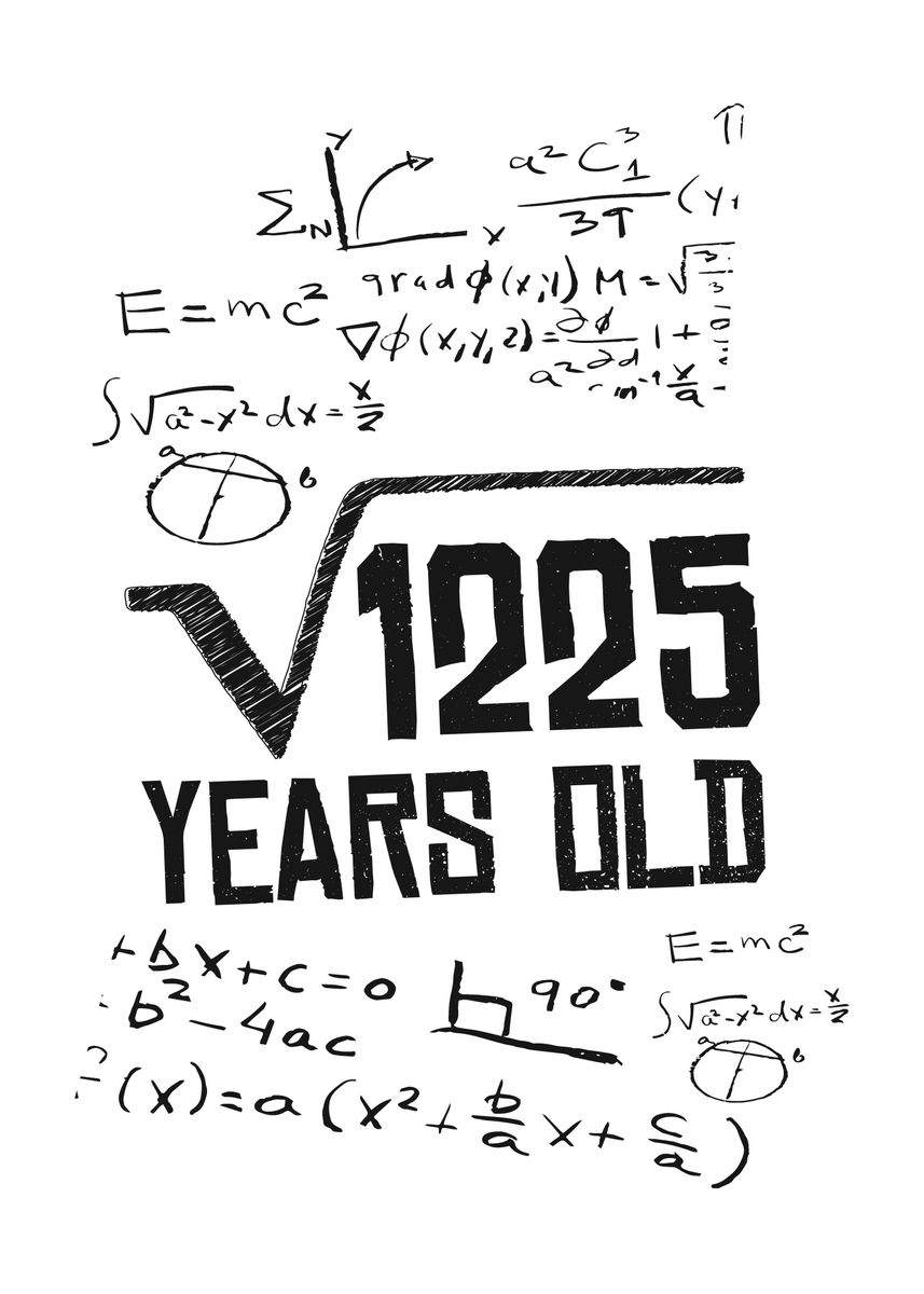 '1225 Years Old Root 35th' Poster by FavoritePlates | Displate