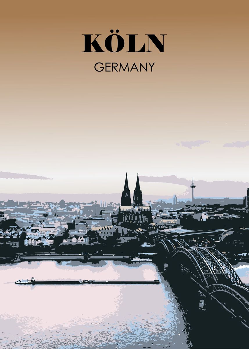 'Koln' Poster, picture, metal print, paint by Art Creative | Displate