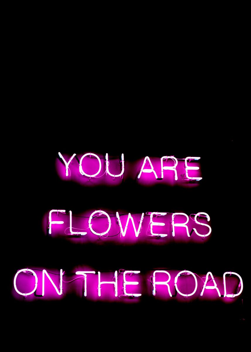 'Flowers on the Road' Poster, picture, metal print, paint by BT digital ...