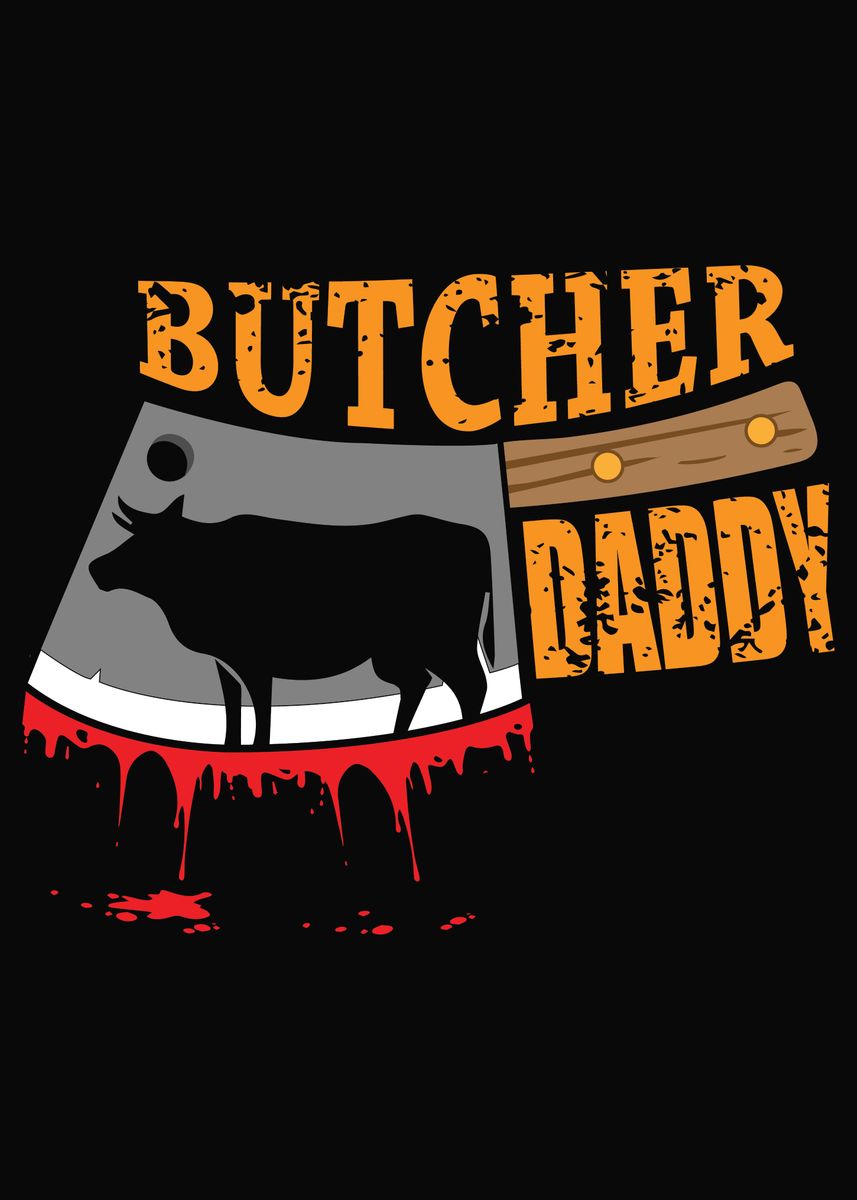 'Butcher Slaughter Meat' Poster, picture, metal print, paint by ...