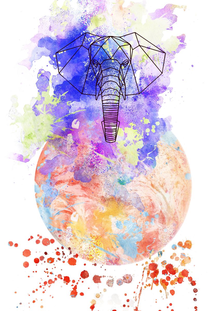 'Elephant ' Poster by RosaliasArt | Displate