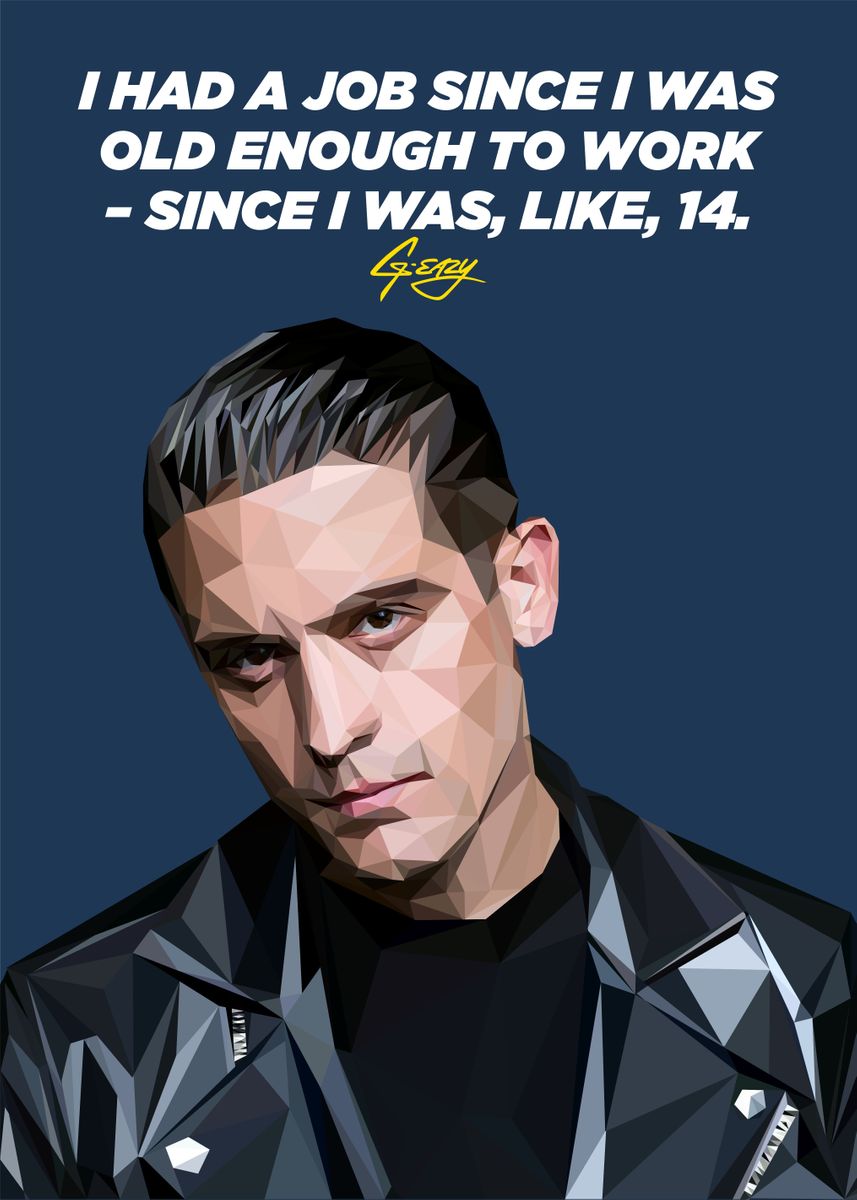 'G Eazy' Poster, picture, metal print, paint by Lowpoly Posters | Displate