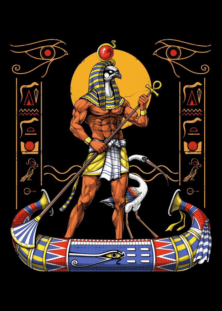 'Ancient Egyptian God Ra' Poster, picture, metal print, paint by ...