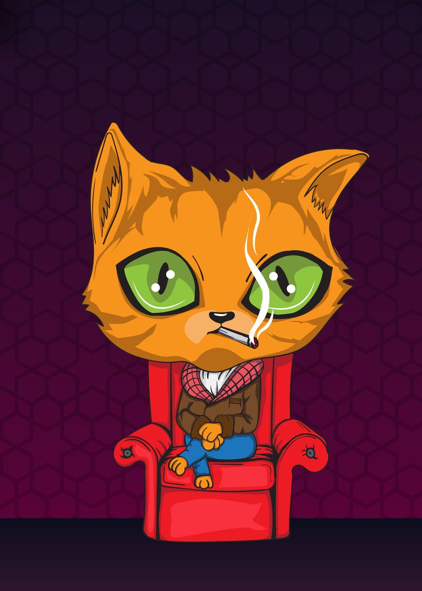 'Boss Cat' Poster by RYAN JAY EGUIA | Displate