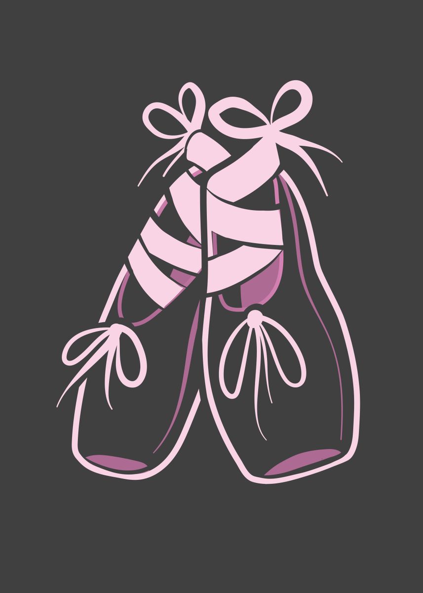 'Ballerina Ballet Shoes' Poster, picture, metal print, paint by ...