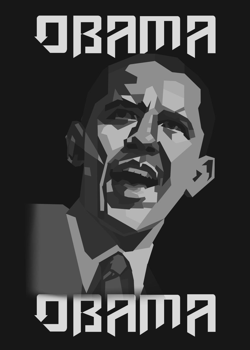 'Obama united states' Poster, picture, metal print, paint by Mshel Tyan ...