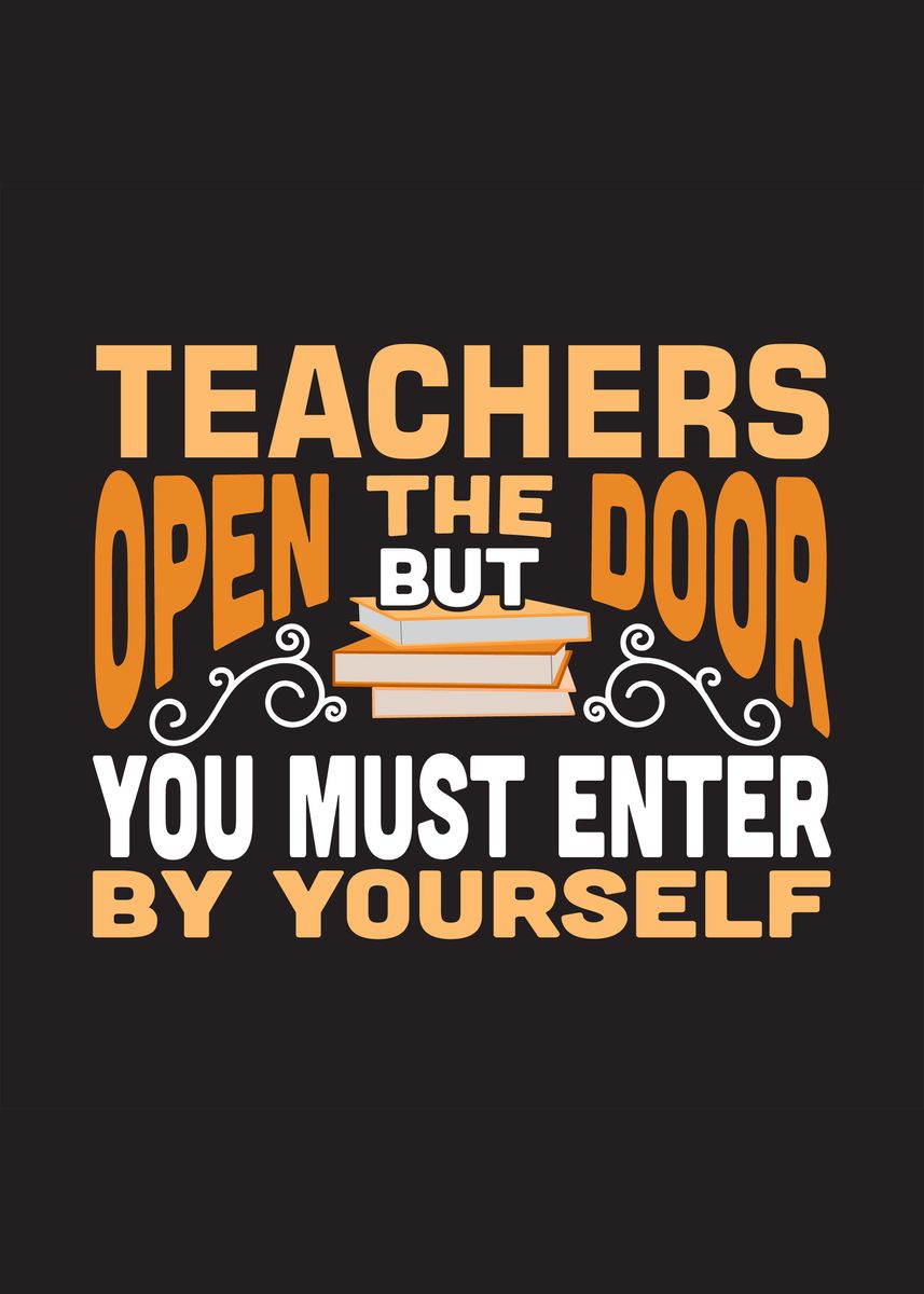 'Teacher School' Poster, picture, metal print, paint by Beone Digital ...