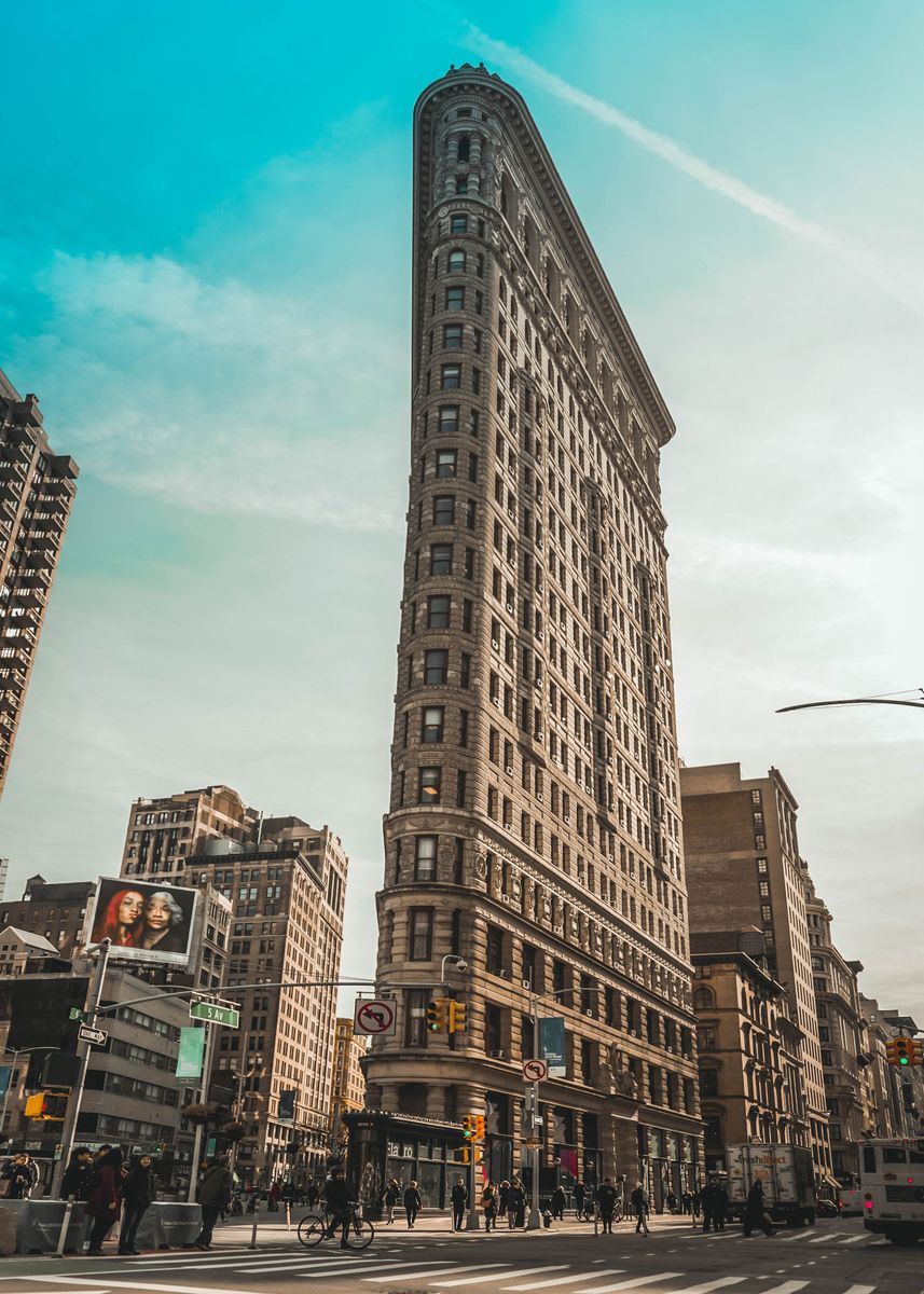 'New York City Flatiron' Poster, picture, metal print, paint by ...