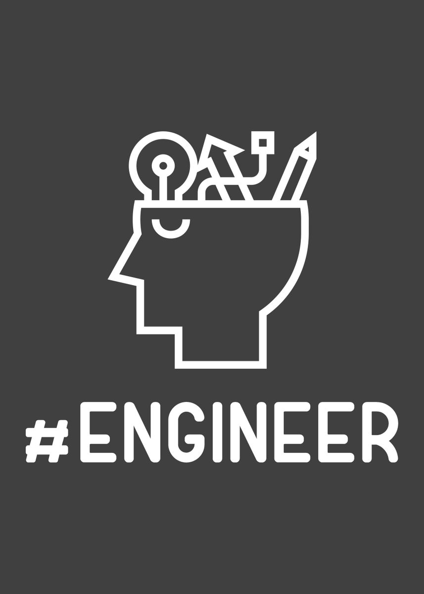 'Engineer Brain Engineering' Poster by SCHNUandME | Displate