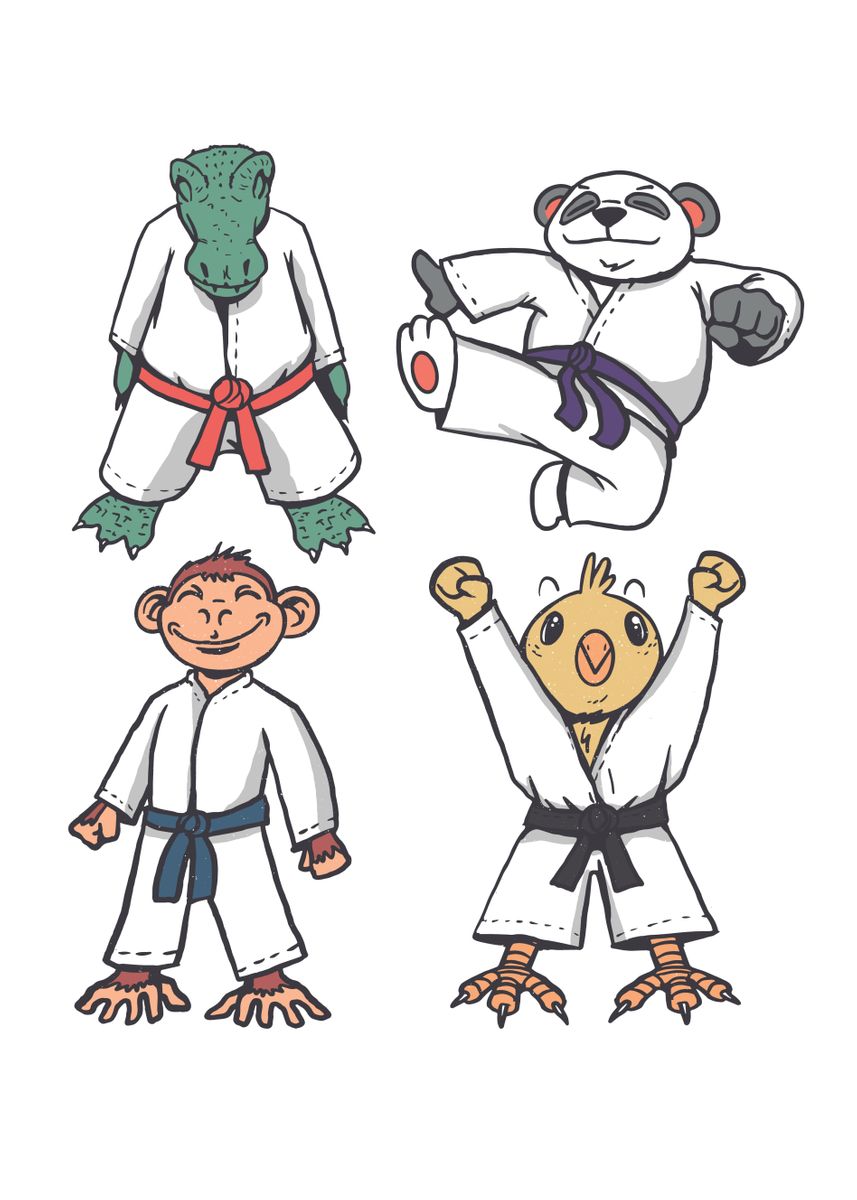 'JUDO ANIMALS' Poster, picture, metal print, paint by StonerPlates ...
