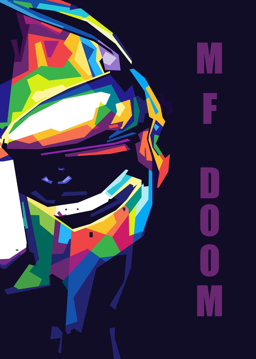 'Mf Doom Wpap Pop Art' Poster, picture, metal print, paint by Anthony ...