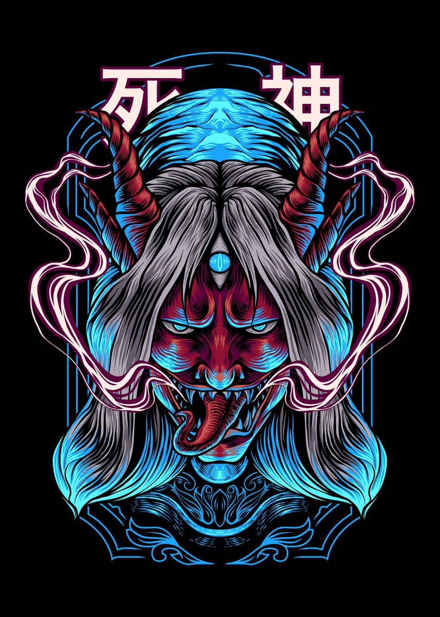 'Shinigami Japan Culture' Poster, picture, metal print, paint by STR ...