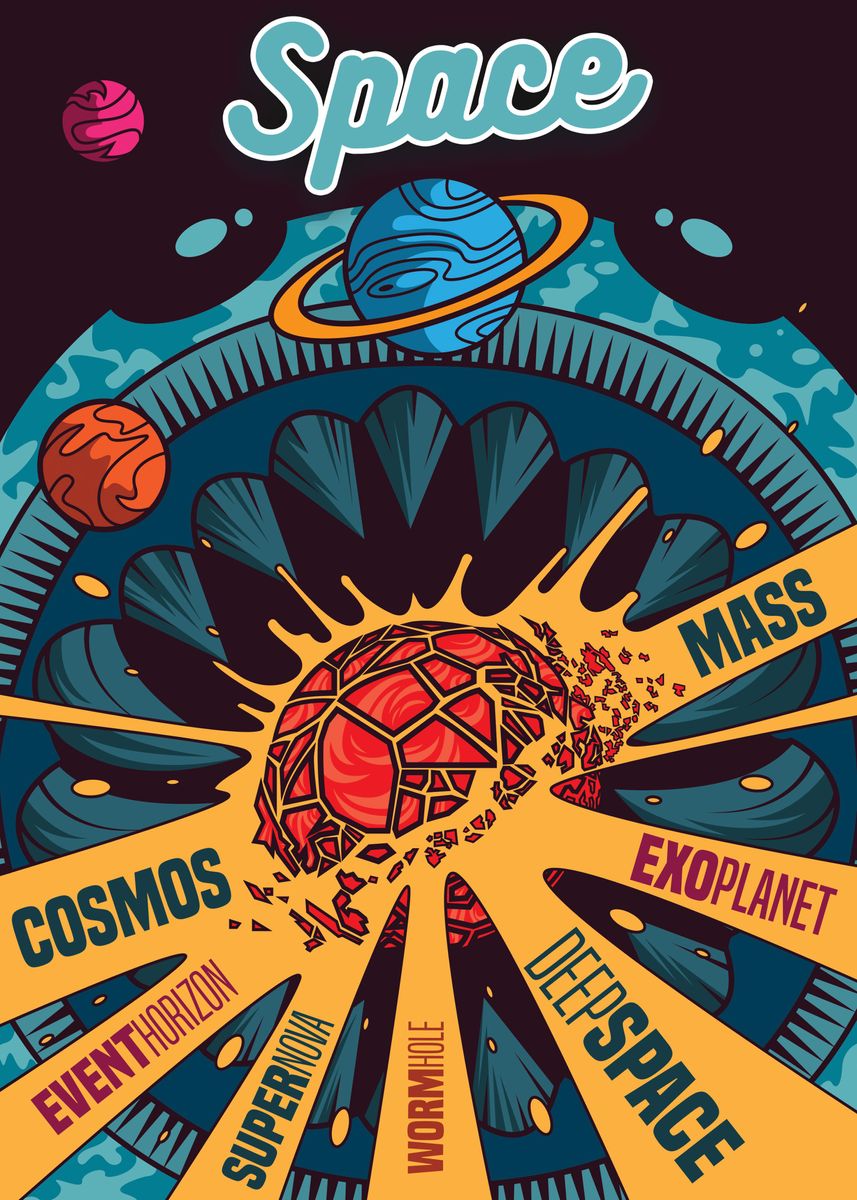 'Deep Space' Poster, picture, metal print, paint by Stephen Schreck ...