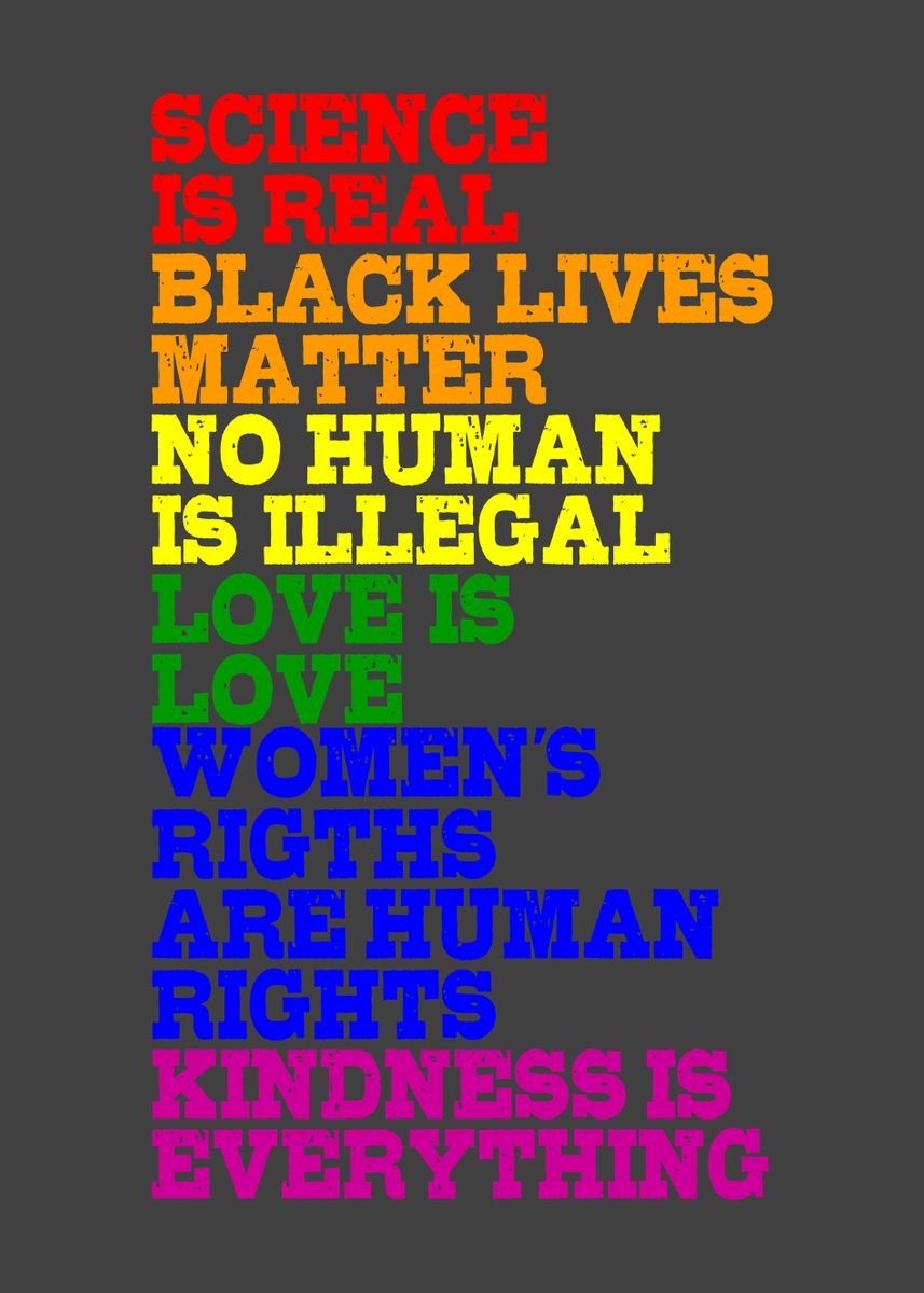 No Human Is Illegal Lgbt Poster By Crownmerch Displate