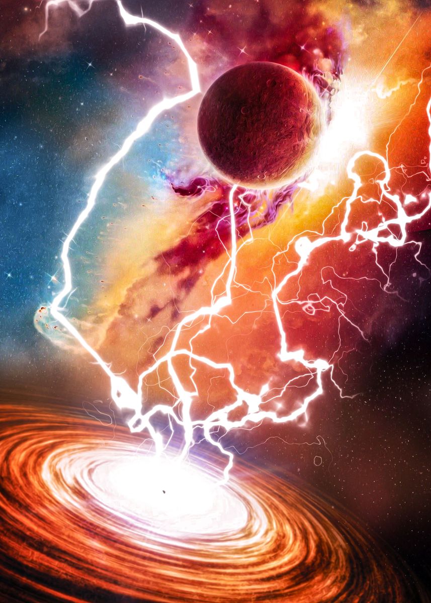 'Black Hole Space' Poster, picture, metal print, paint by George Sorin ...