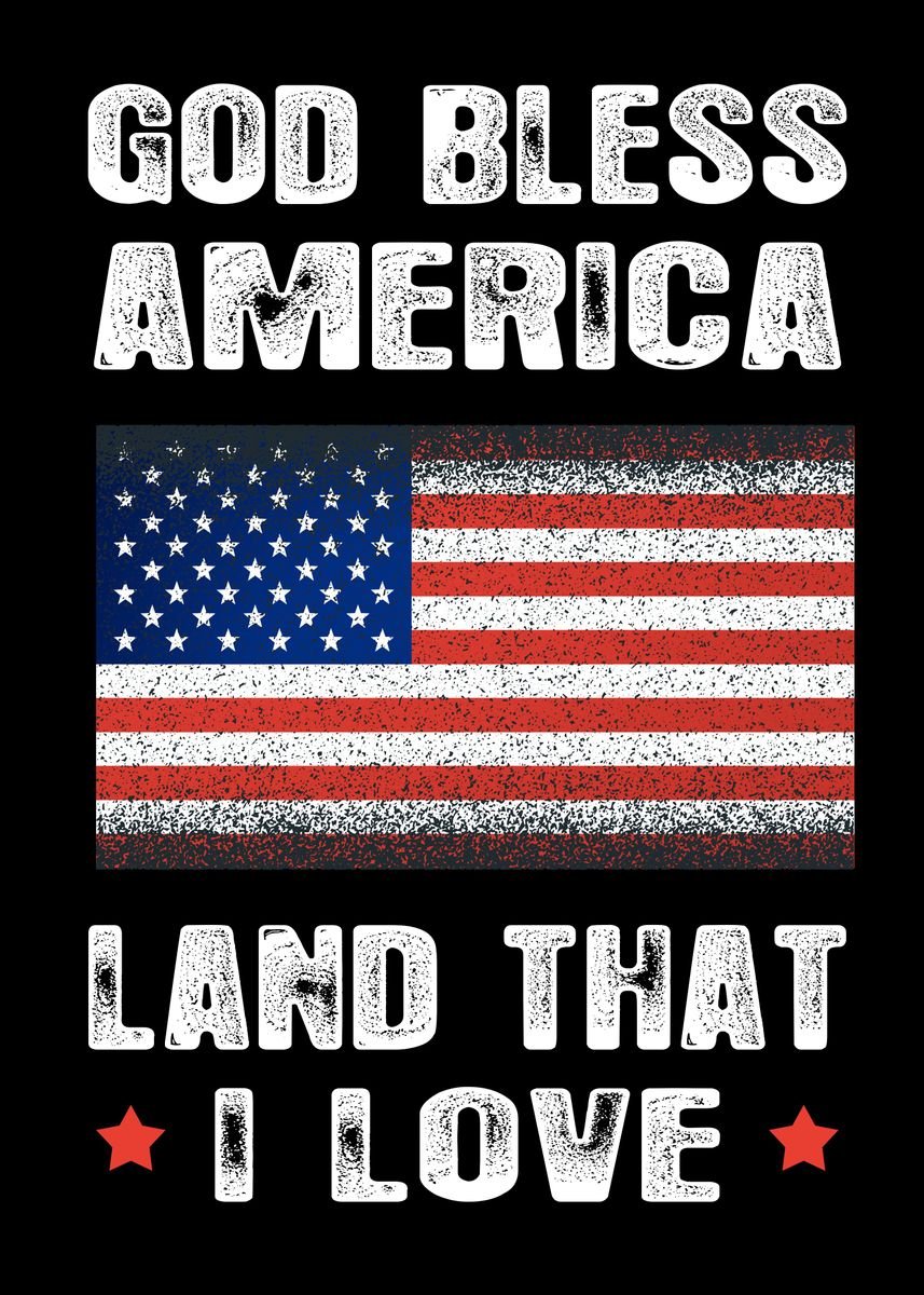 'God Bless America' Poster, picture, metal print, paint by Neon Moon ...