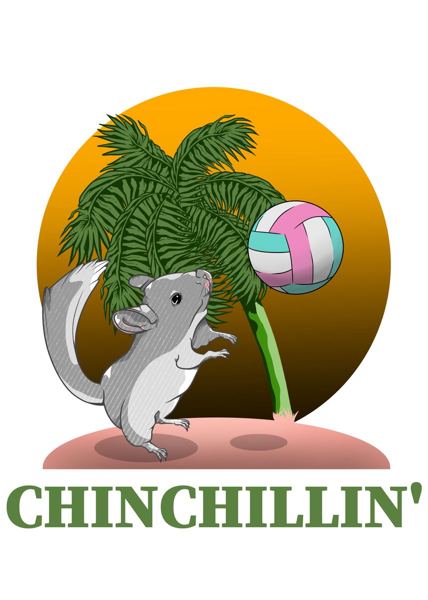 'Chinchillin Chinchilla' Poster, picture, metal print, paint by mailbox ...