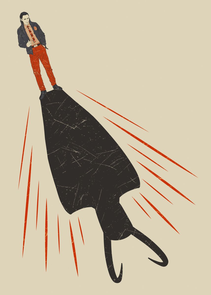 'Loki's Shadow' Poster, picture, metal print, paint by Marvel | Displate