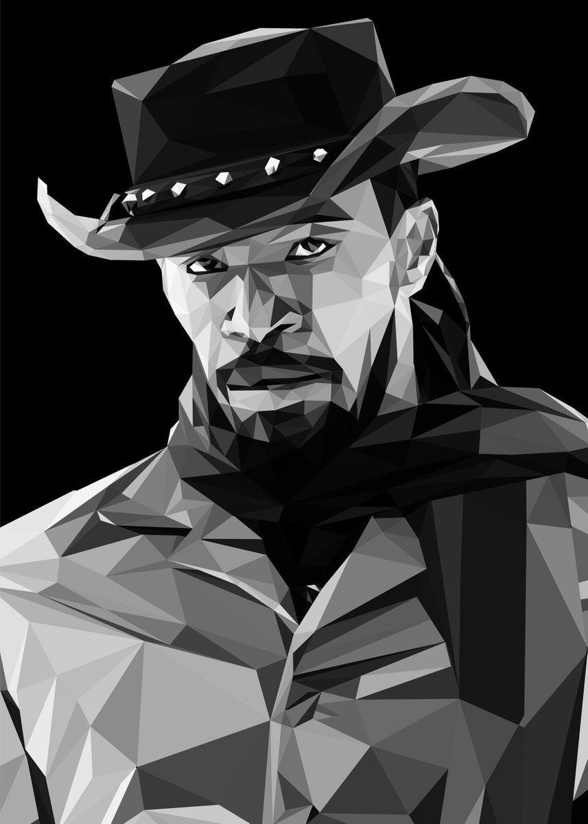 'django unchained' Poster, picture, metal print, paint by Lowpoly ...