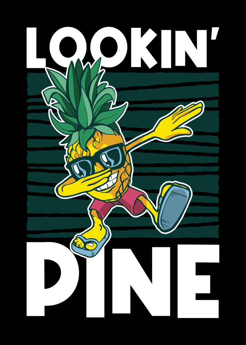 'Dabbing Pineapple' Poster, picture, metal print, paint by CatRobot ...