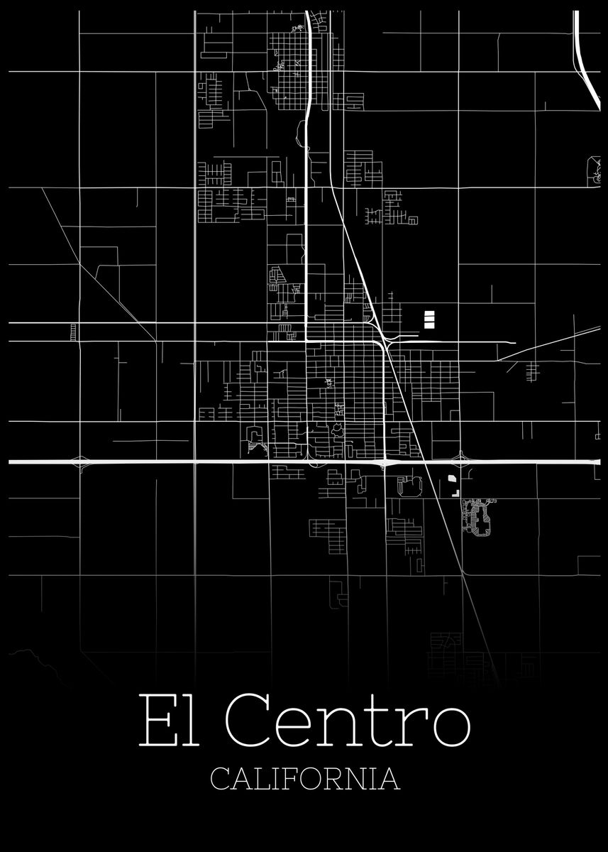 'El Centro California' Poster, picture, metal print, paint by RelDesign ...