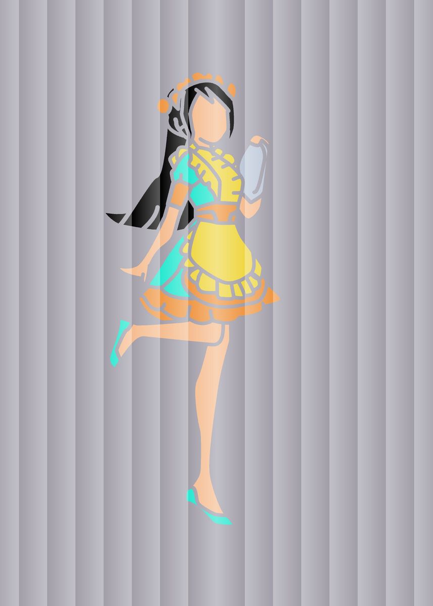 'maid ' Poster, picture, metal print, paint by Lindorf Temotio | Displate