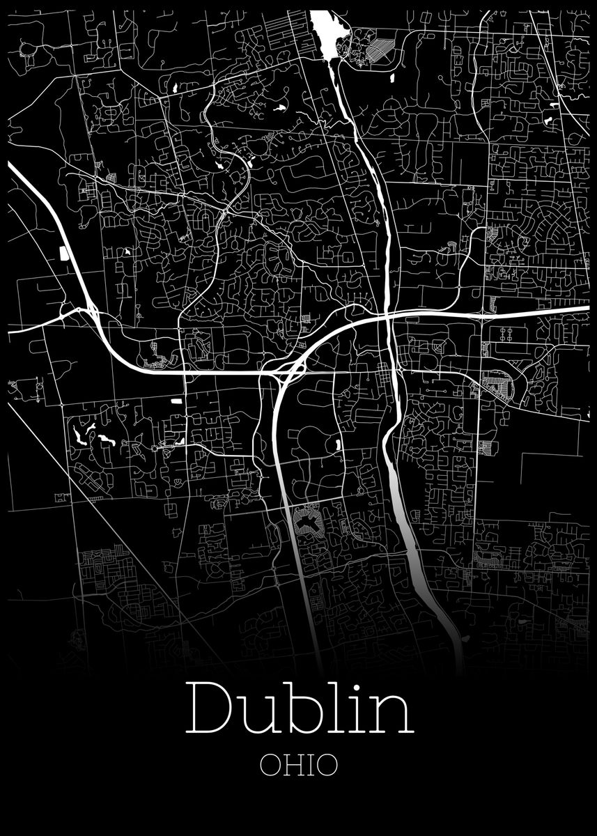 'Dublin Ohio' Poster, picture, metal print, paint by RelDesign | Displate