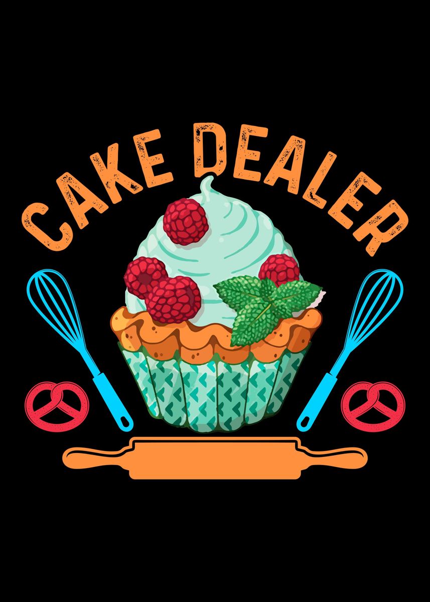 'Baker Baking Bakery Bake' Poster, picture, metal print, paint by ...