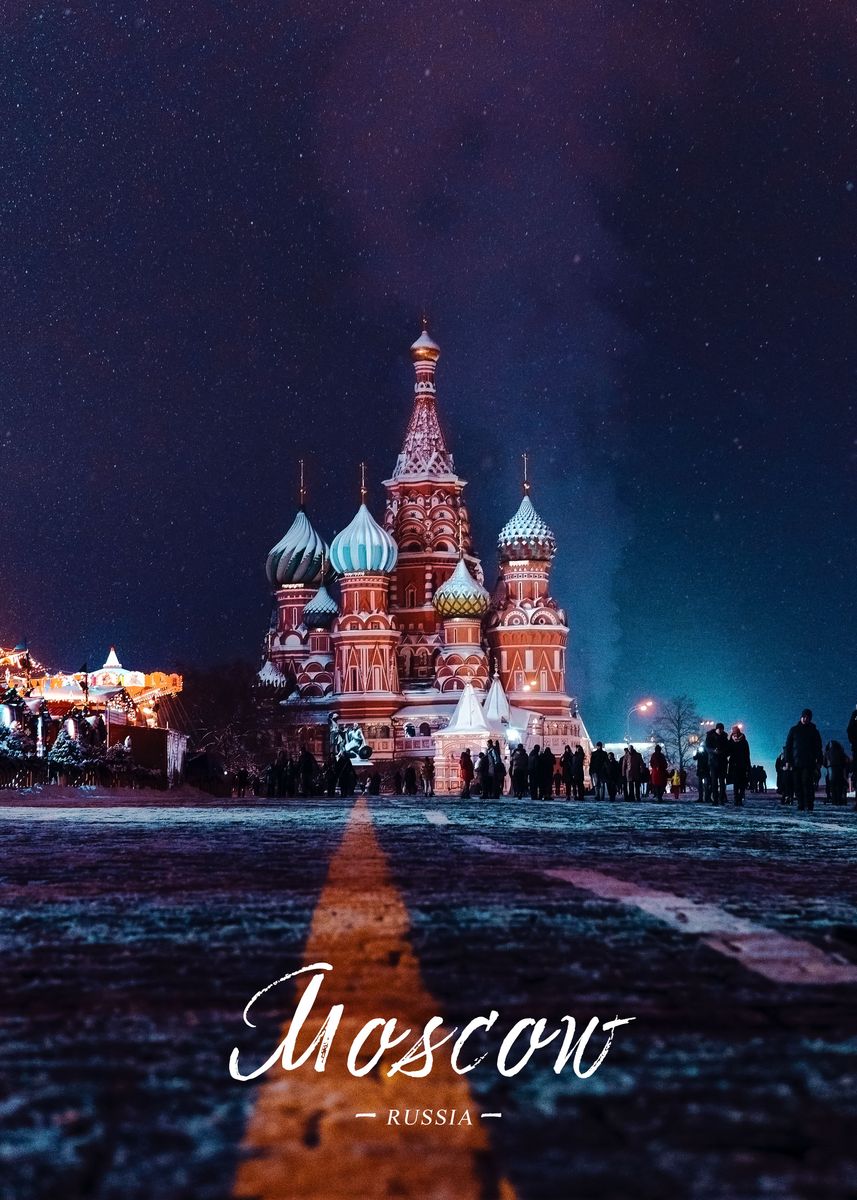 'Moscow' Poster, picture, metal print, paint by MyDigitalMind | Displate