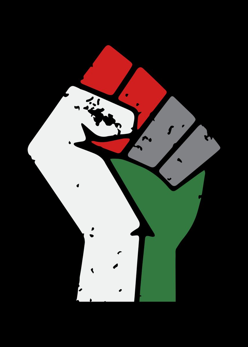 'Free Gaza Palestine Fist' Poster, picture, metal print, paint by Phil ...