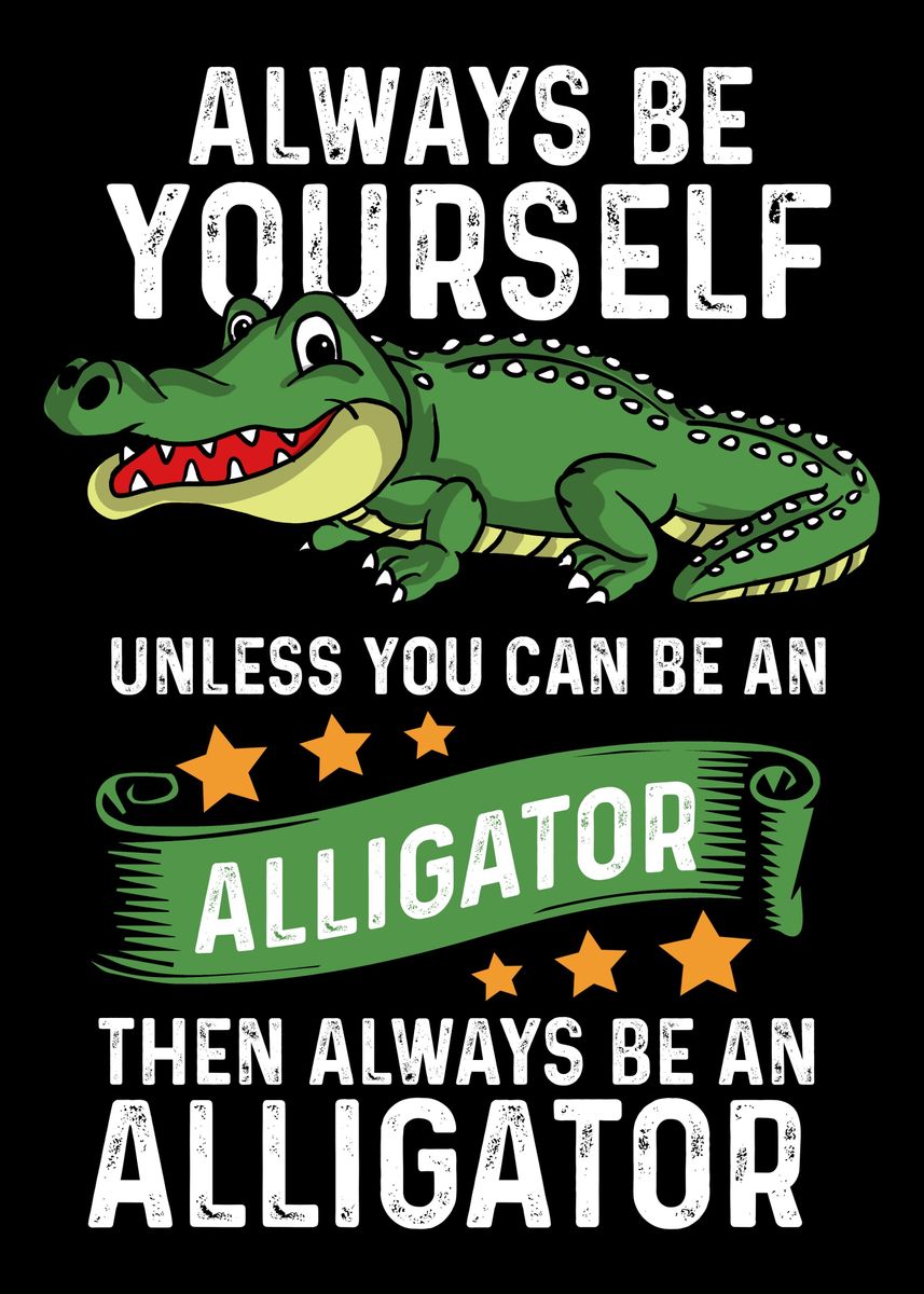'Alligator' Poster, picture, metal print, paint by Hexor | Displate