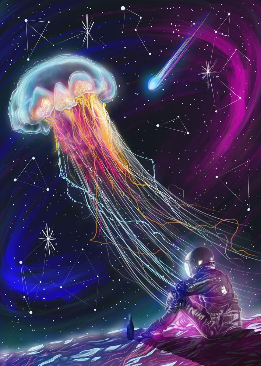 'Galaxy' Poster by GuacamayArt | Displate