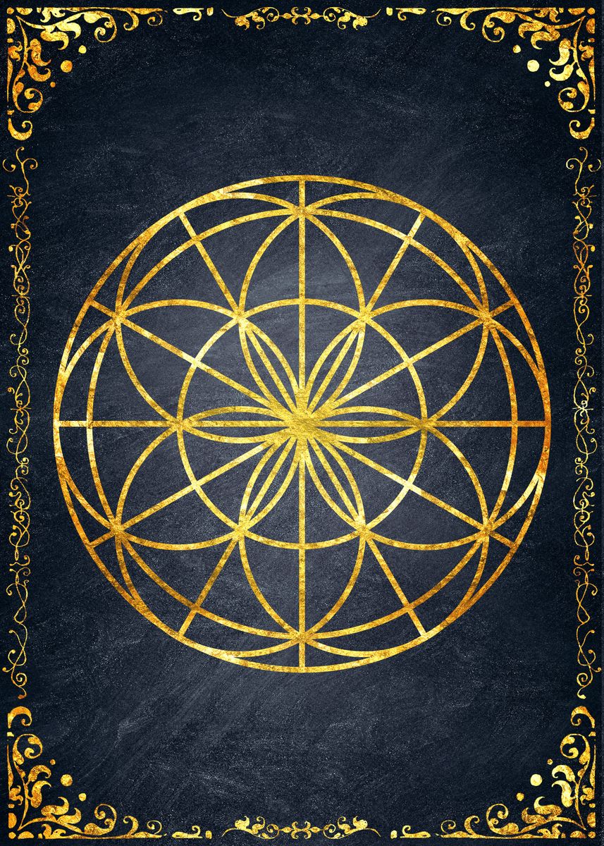 'flower of life' Poster, picture, metal print, paint by SplashDesign ...