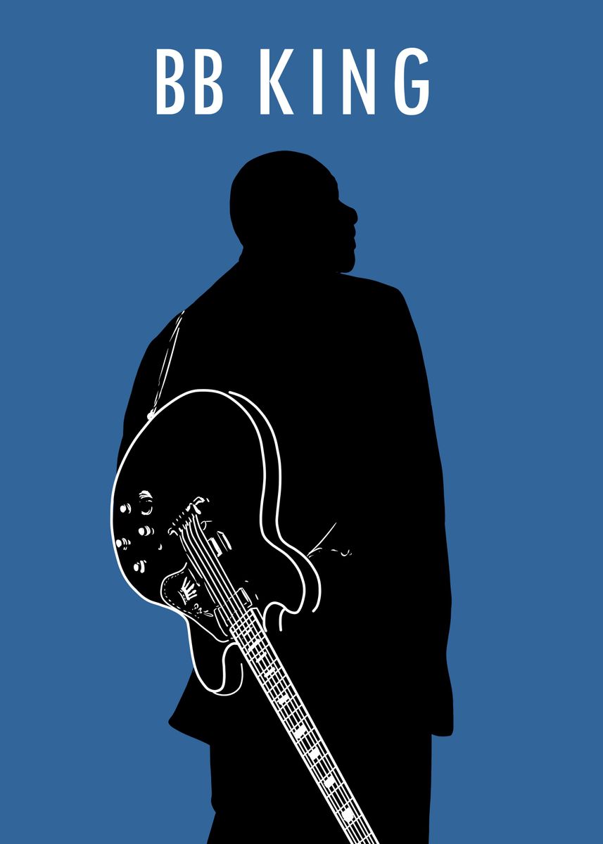 'BB KING' Poster, picture, metal print, paint by dam art | Displate