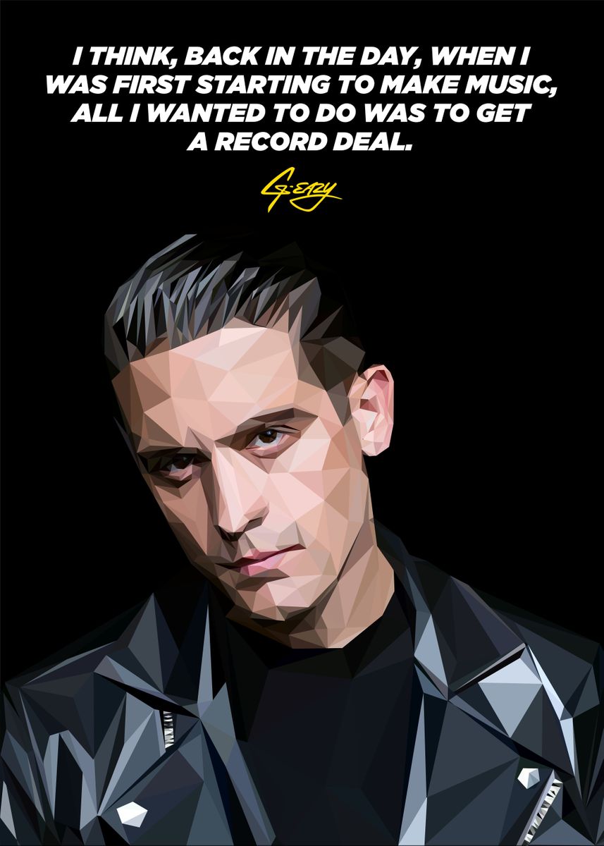 'G eazy' Poster by Lowpoly Posters | Displate