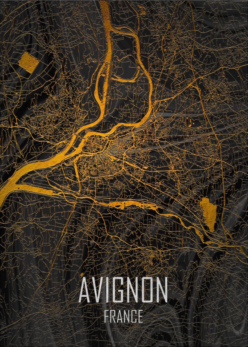 'Avignon France' Poster, picture, metal print, paint by Coconut Sorbet ...