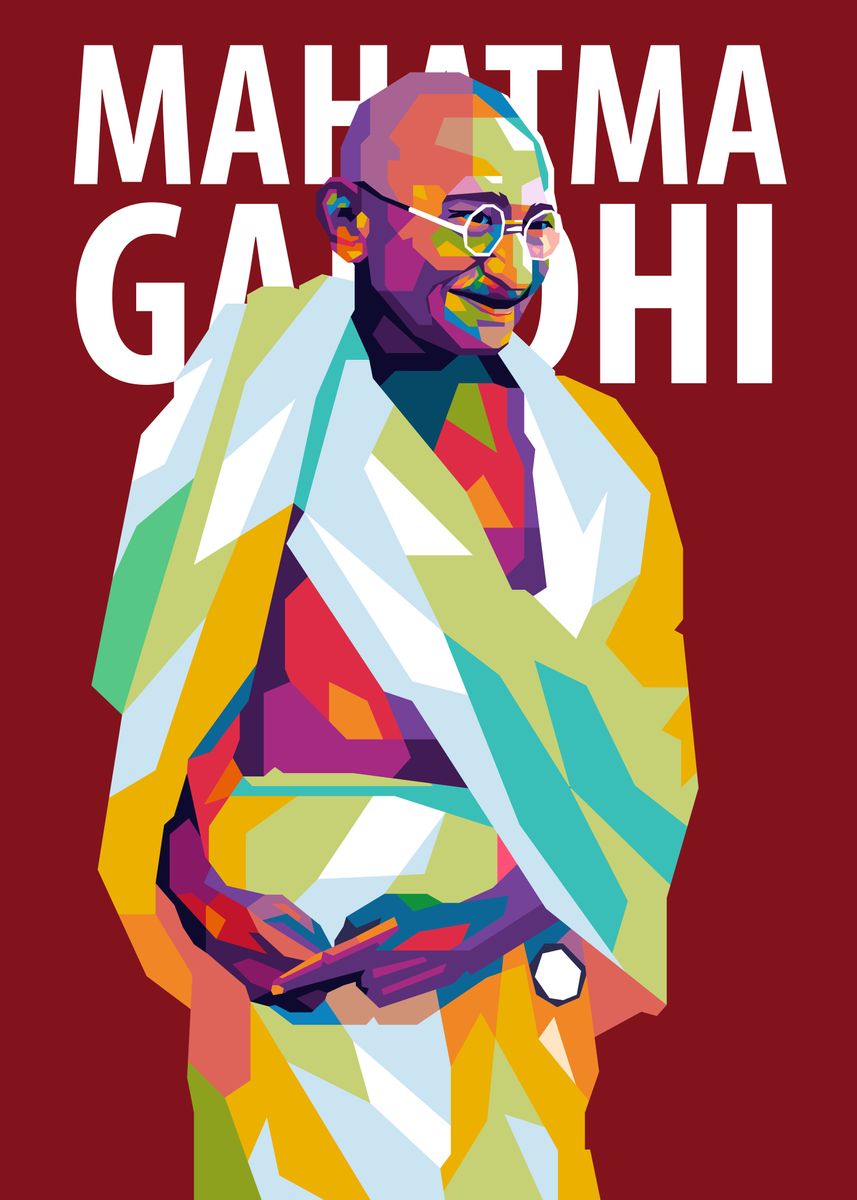 'Mahatma Gandhi' Poster, picture, metal print, paint by Ananda Praj ...