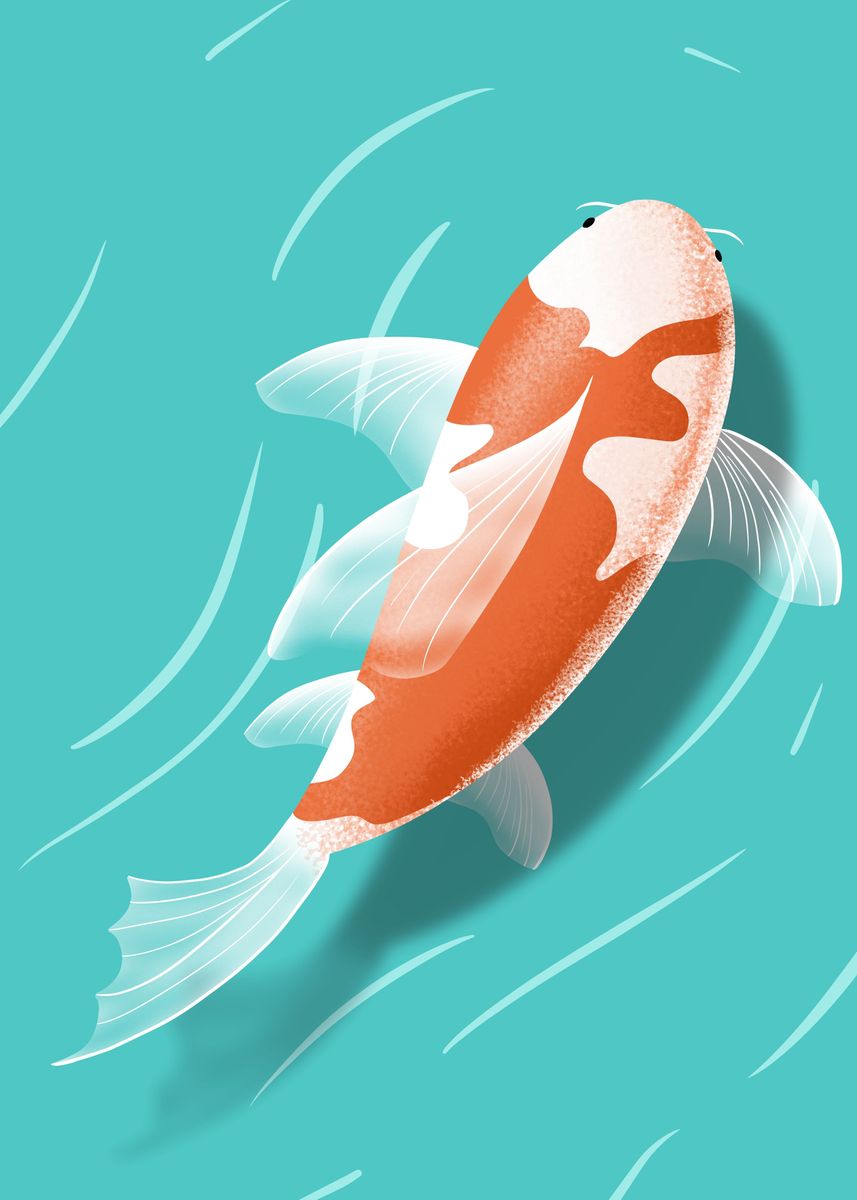 'Koi' Poster by Heuscartist | Displate