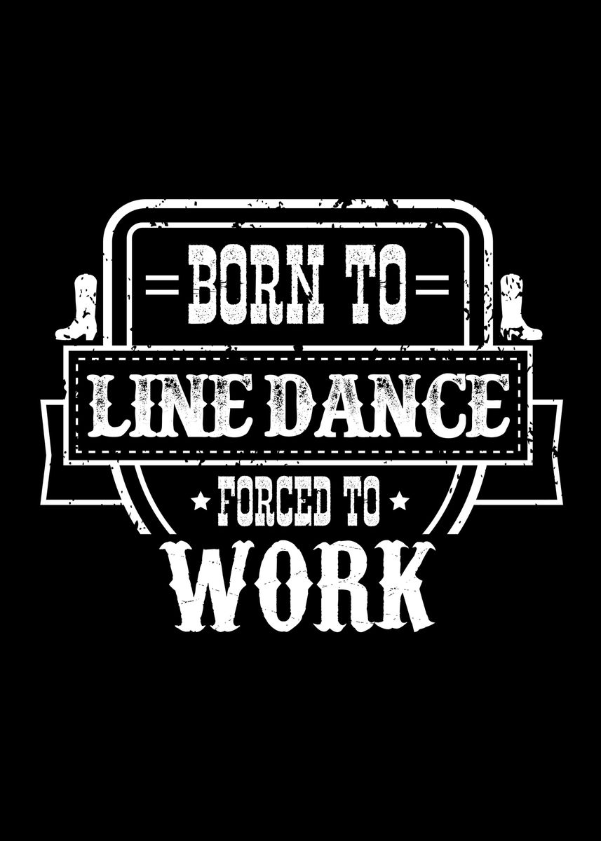'Line Dance' Poster, picture, metal print, paint by Eljoda | Displate