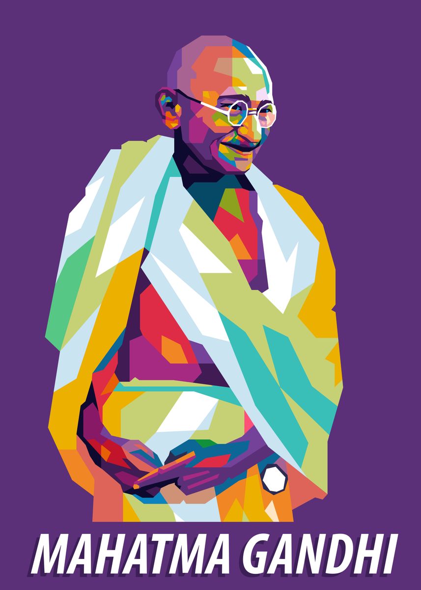 'Mahatma Gandhi' Poster, picture, metal print, paint by Ananda Praj ...