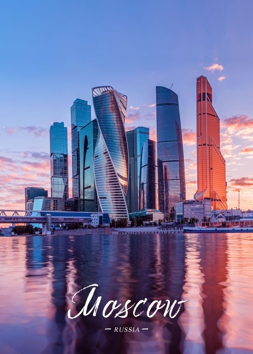 'Moscow' Poster, picture, metal print, paint by MyDigitalMind | Displate