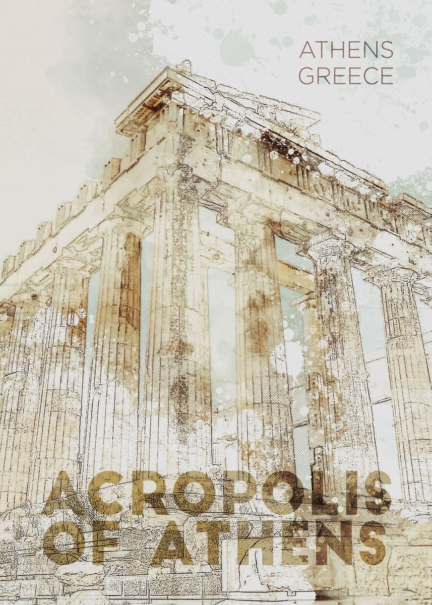 'Acropolis of Athens' Poster by Jak Wspak | Displate