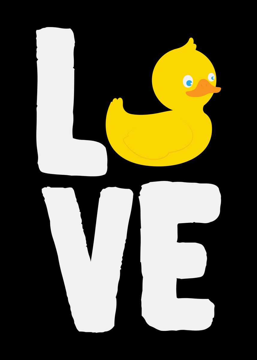 'Duck Love Duckling Ducky' Poster, picture, metal print, paint by ...