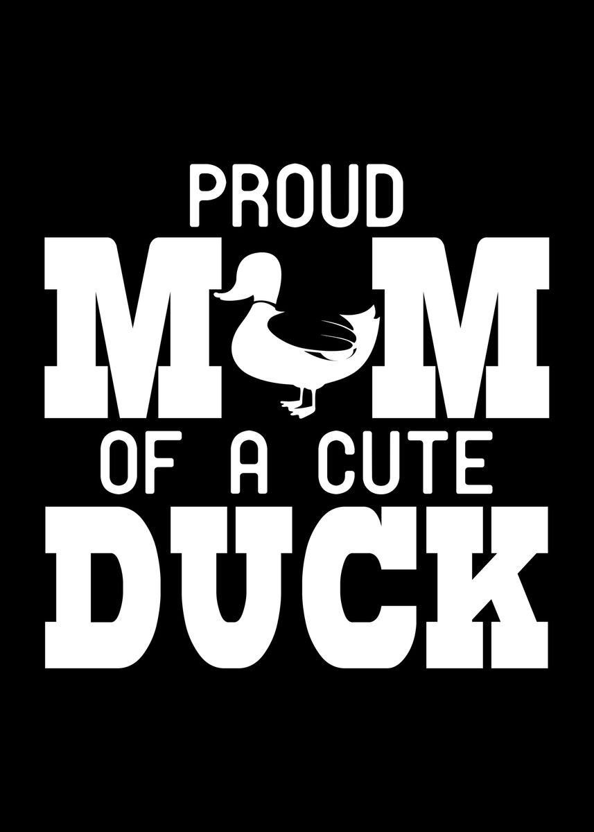 'Duck Mom Ducky Duckling' Poster, picture, metal print, paint by ...