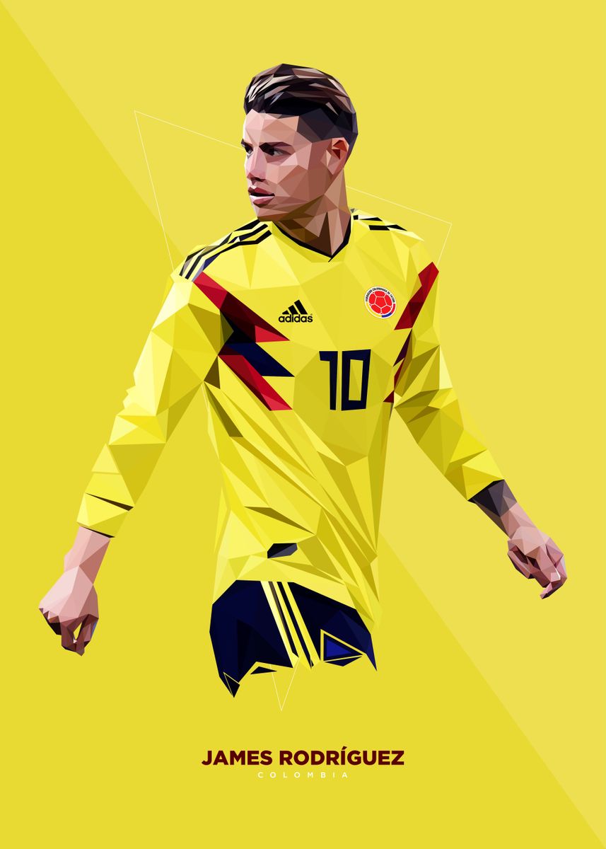 'James Rodriguez' Poster, picture, metal print, paint by Lowpoly ...