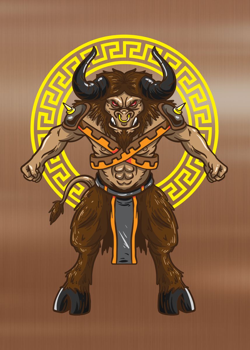 'Muscular Minotaur' Poster by Brummkatze | Displate