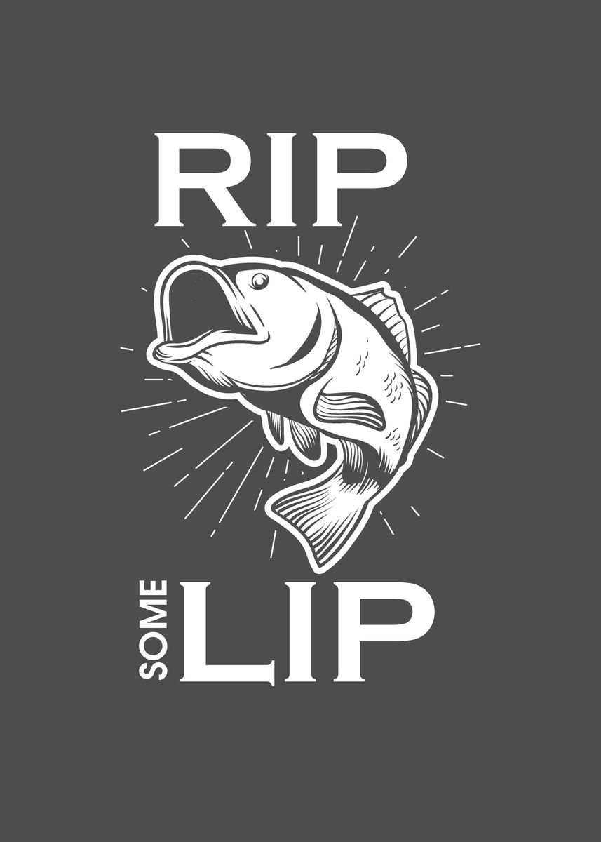 'Fishing Rip Some Lip' Poster, picture, metal print, paint by Eljoda ...