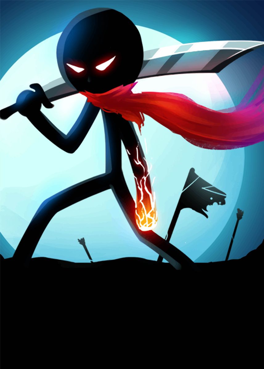 'Stickman Master' Poster, picture, metal print, paint by Miscellaneous ...